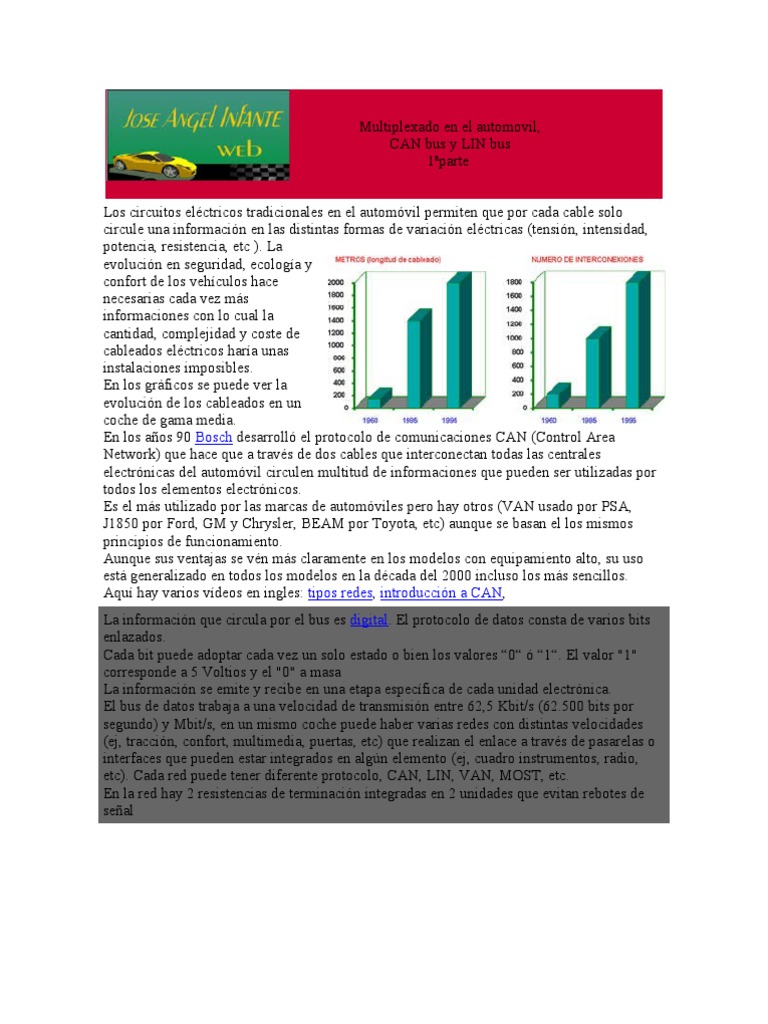 Multiplexado en El Automovil Programa de Curso de Multiplexado | PDF | Electrónica | Coche