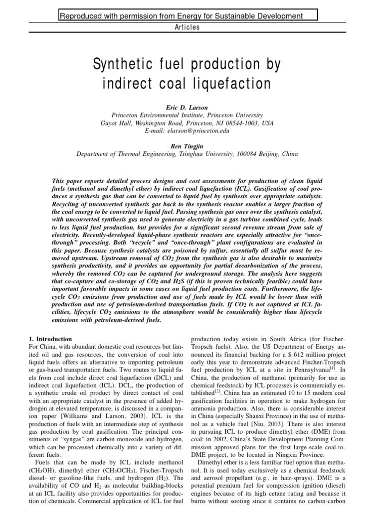 Indirect | PDF | Coal | Gasification