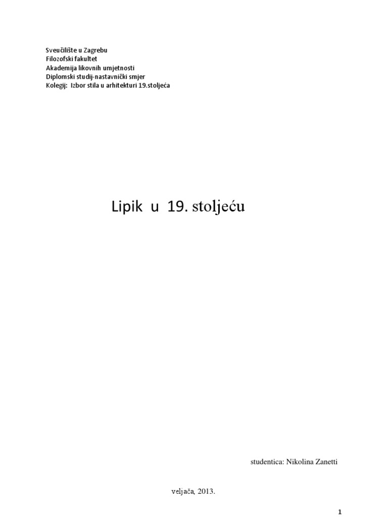 Lipik U 19.stoljeću | PDF