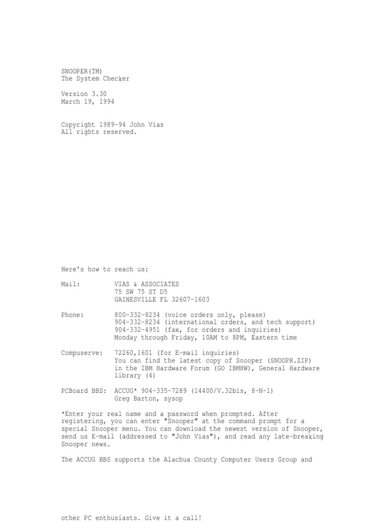 Snooper | PDF | Dos | Command Line Interface