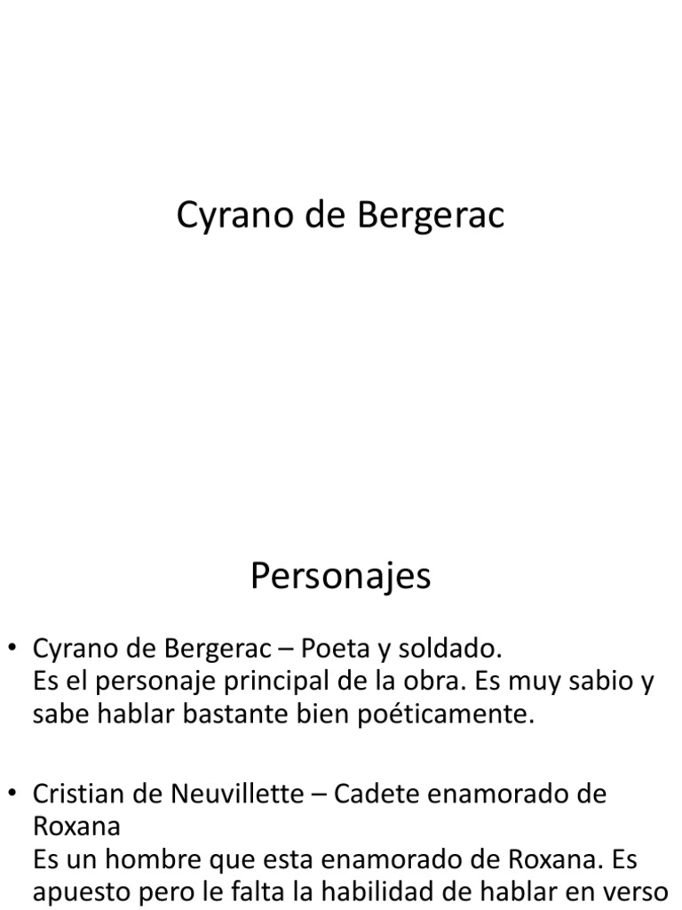 Cyrano de Bergerac | PDF
