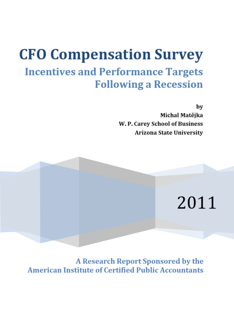 2011 Cfo Comp Survey | PDF | Chief Financial Officer | Salary