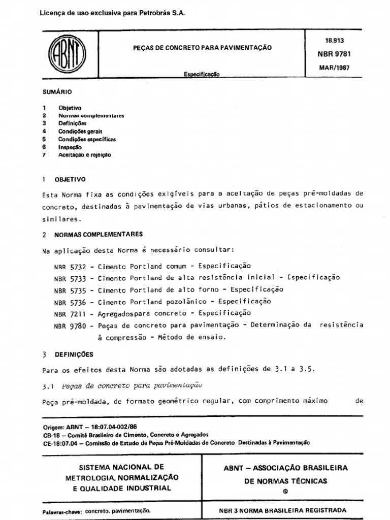 Normas para Peças de Concreto NBR 9781 | PDF | Casa e Jardim | Ciências ...