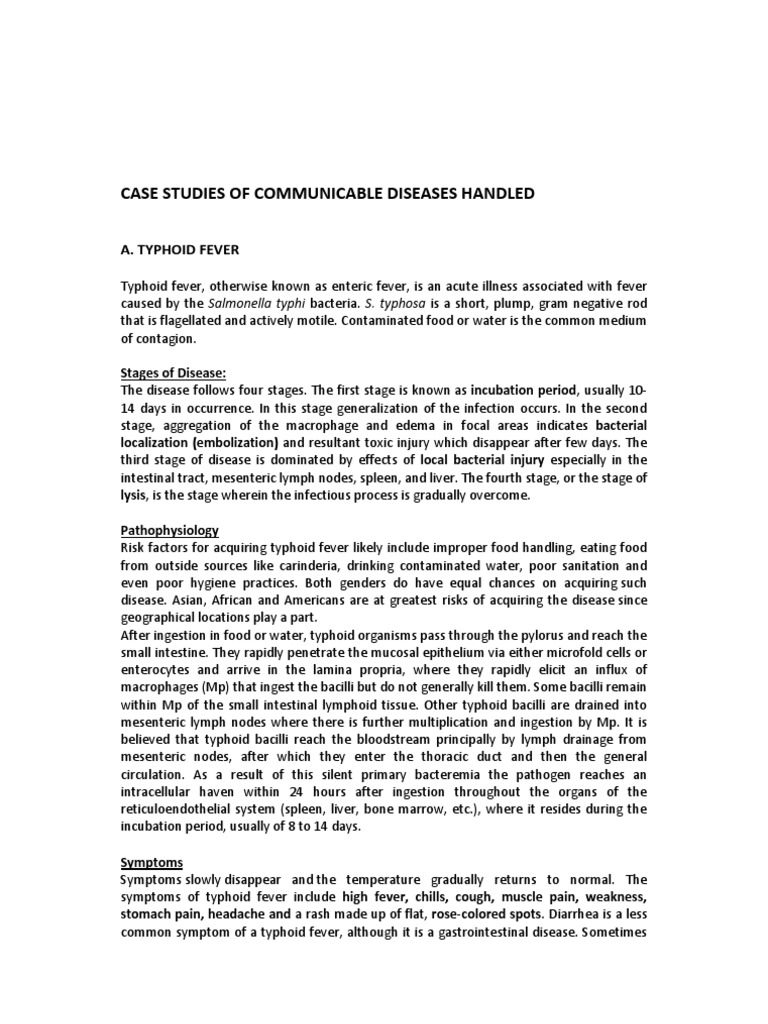 Case Study of Most Common Communicable Diseases | PDF | Hiv/Aids ...