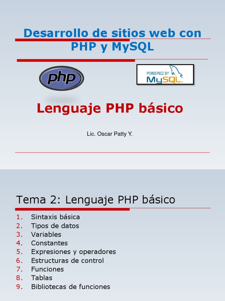 PHP (Tema 2) - Lenguaje PHP Básico | PDF | Comillas | Php