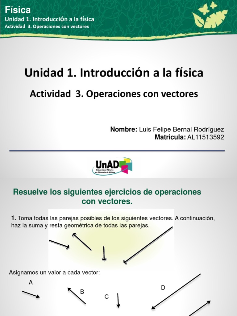 Operaciones Con Vectores | PDF