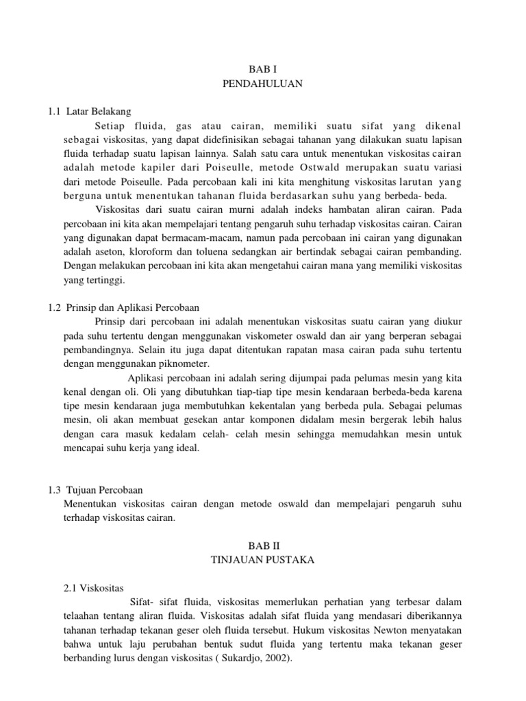 VISKOSITAS | PDF | Teknologi & Rekayasa