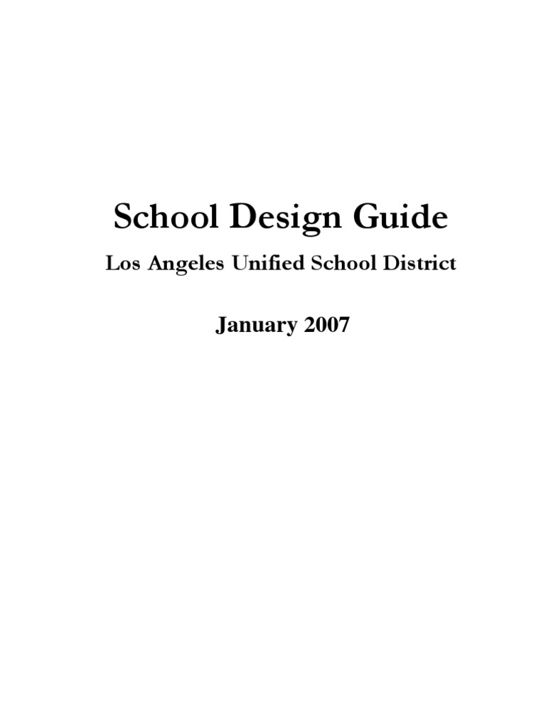 2007 Design Guide | PDF | Architect | Classroom