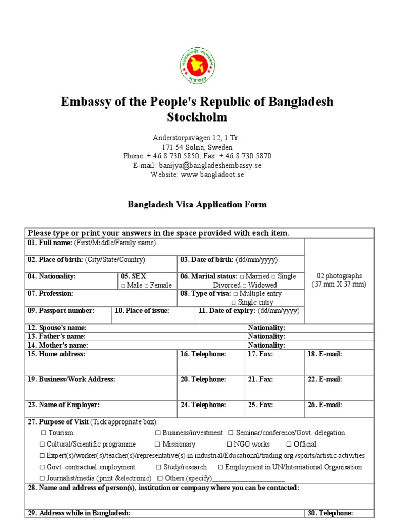 Embassy of The People's Republic of Bangladesh Stockholm: Bangladesh ...