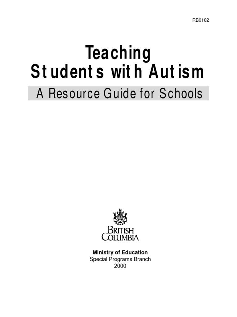 Teaching Students With Autism A Resource Guide For Schools | PDF ...