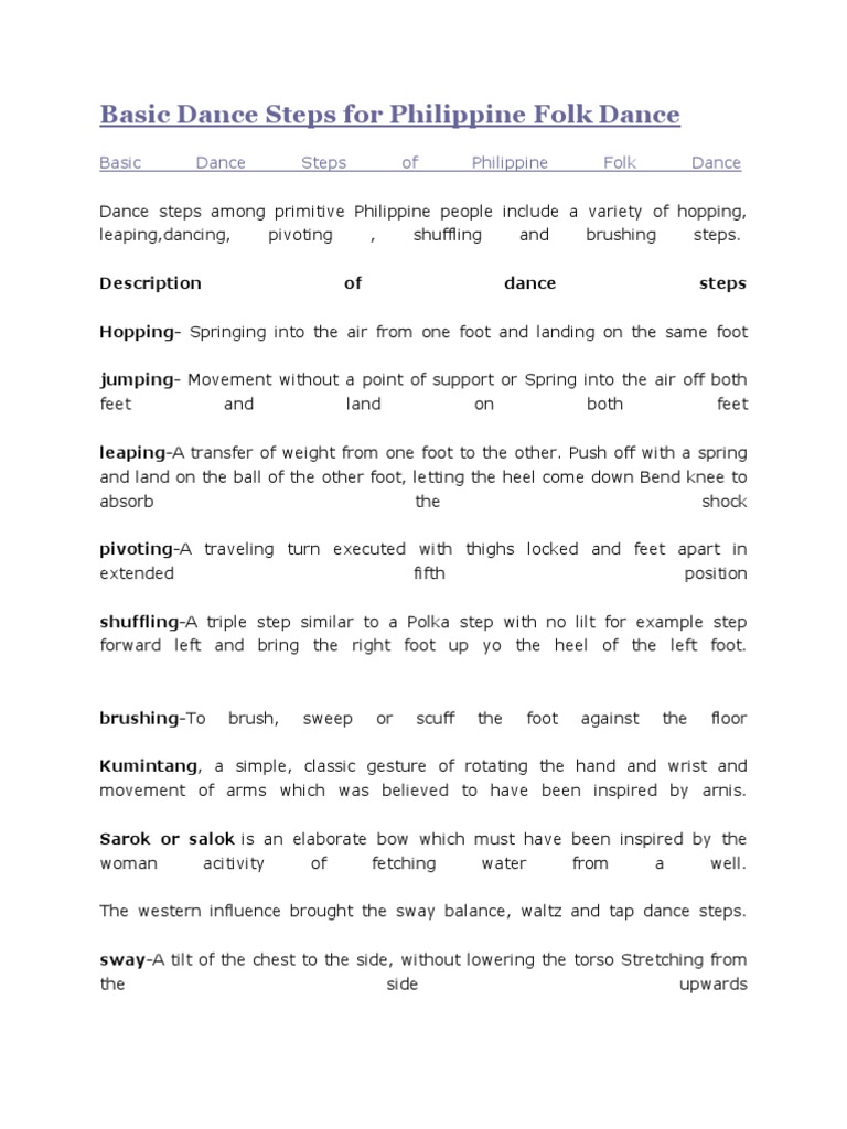 Basic Dance Steps for Philippine Folk Dance | Waltzes | Ballroom Dance