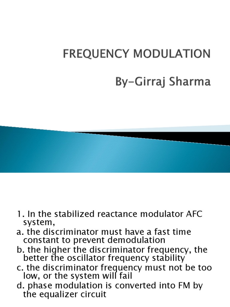 FM Quiz | PDF | Frequency Modulation | Modulation
