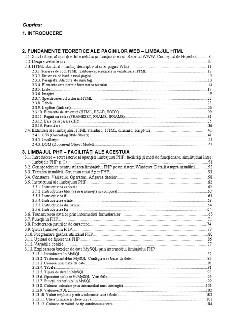 HTML PHP Mysql | PDF