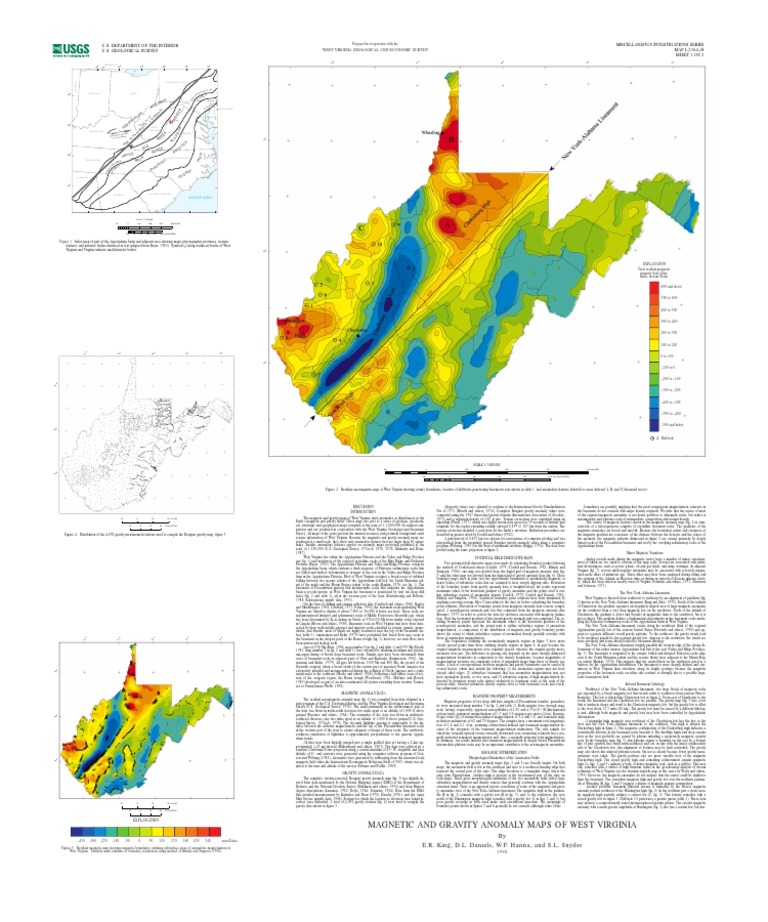 Magnetic and Gravity Anomaly Maps of West Virginia | PDF | Rock ...