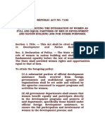 RA 7192 Women in Development Nation Building Act of 1992 NOTES | PDF ...