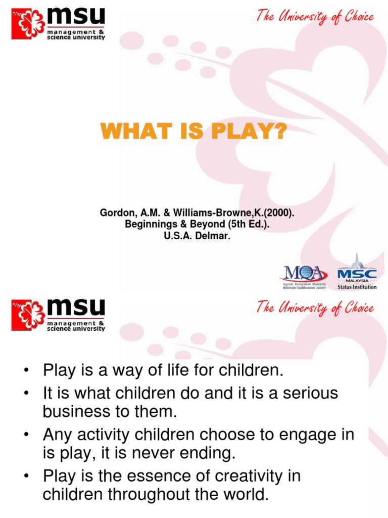 Overview - What Is Play | PDF | Infants | Preschool