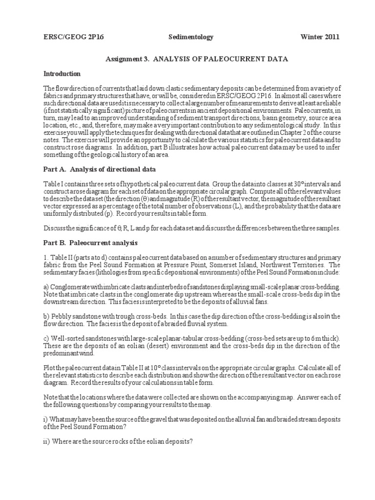 Analysis of Paleocurrent Data | PDF | Sedimentary Rock | Sedimentology