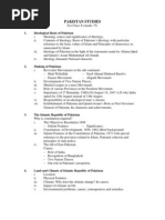 O Level Pakistan Studies Chapter Notes | PDF