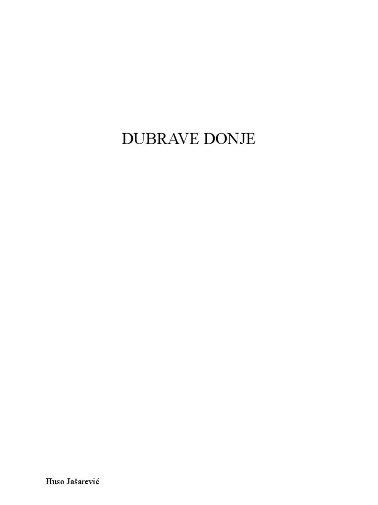 Dubrave Donje | PDF