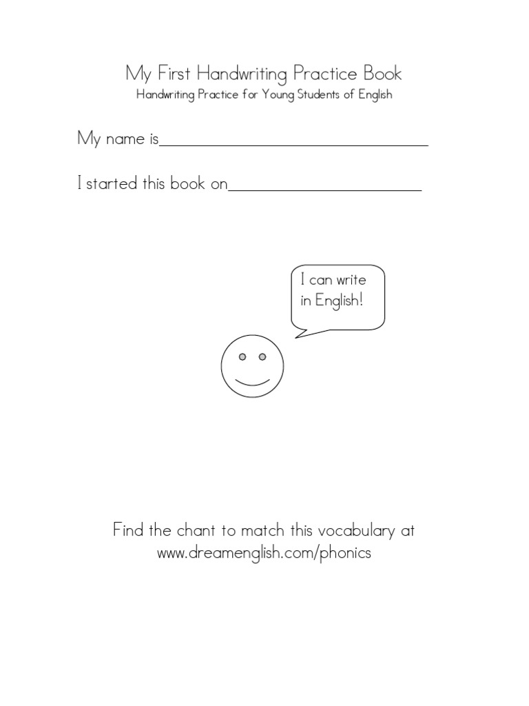 My First Handwriting Practice Book | PDF