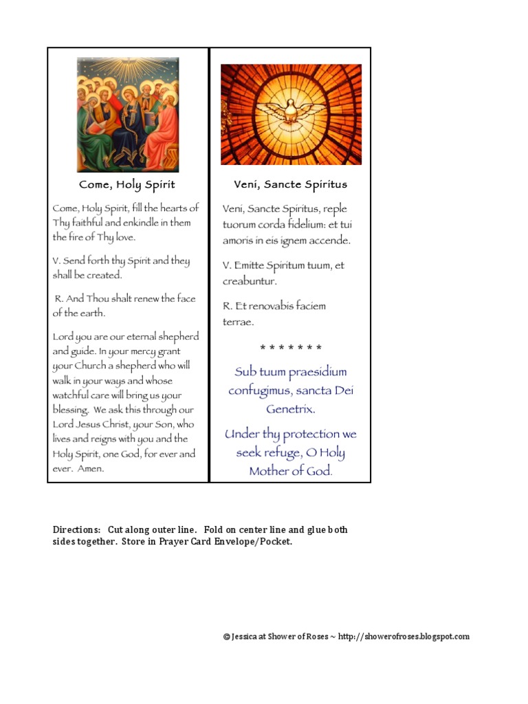 Holy Father Prayer Cards | PDF | Sacrifice | Prayer