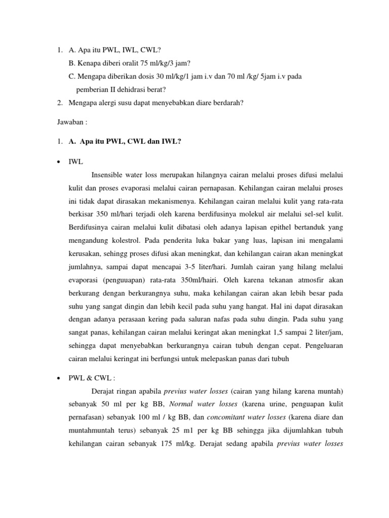 Insensible Water Loss | PDF