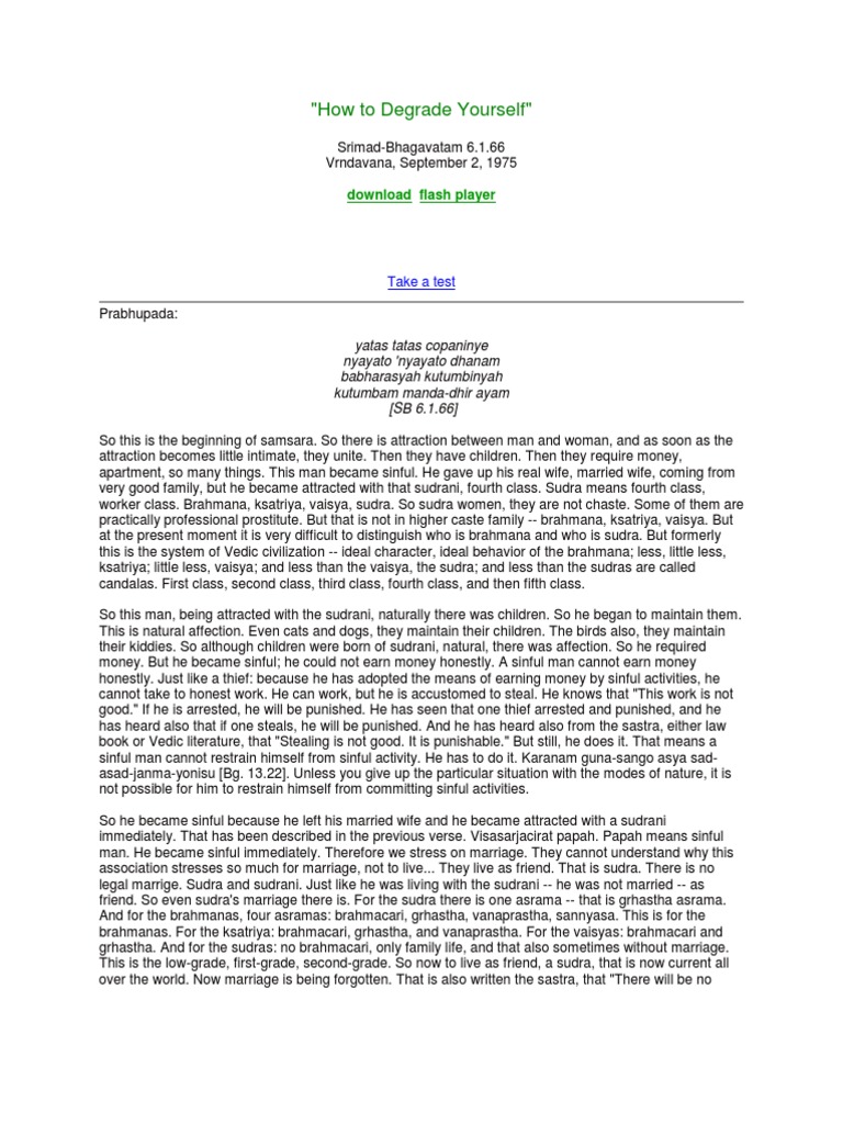How To Degrade Yourself | Download Free PDF | Krishna | Hinduism