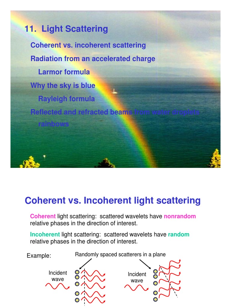 Coherent and Incoherent Scattering | Rainbow | Scattering | Free 30-day ...