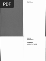 Peter Zumthor - Thinking Architecture | PDF