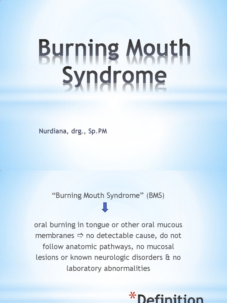 Burning Mouth Syndrome | Pain | Clinical Medicine