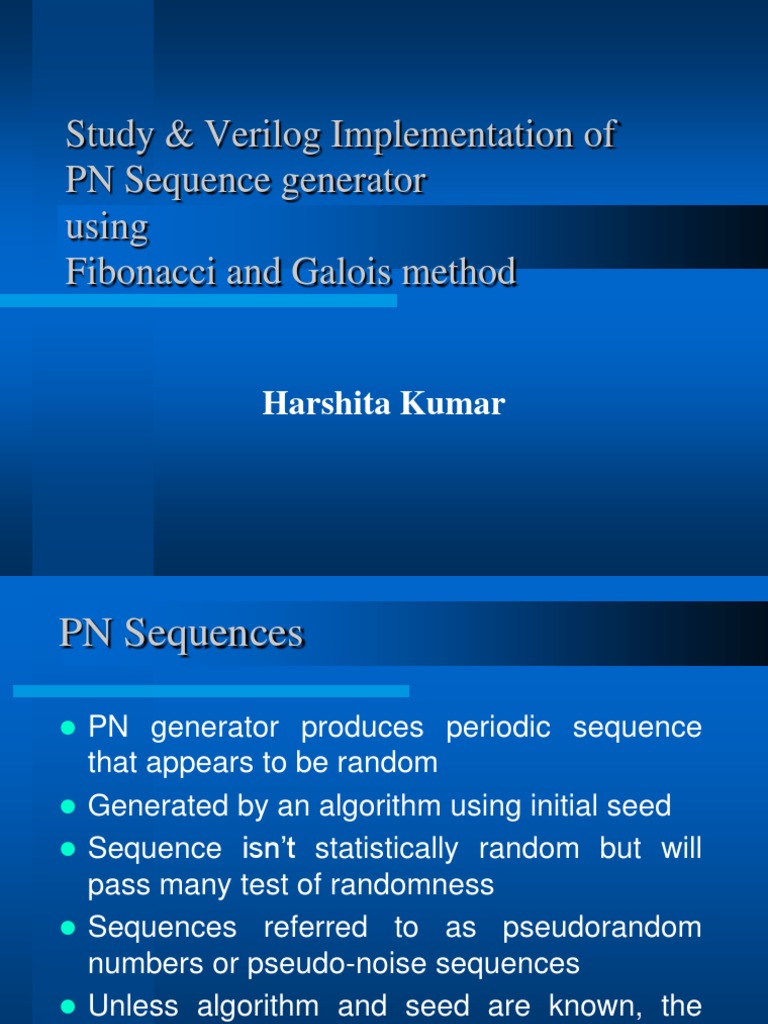 PN Sequence Generator | Download Free PDF | Polynomial | Mathematical ...
