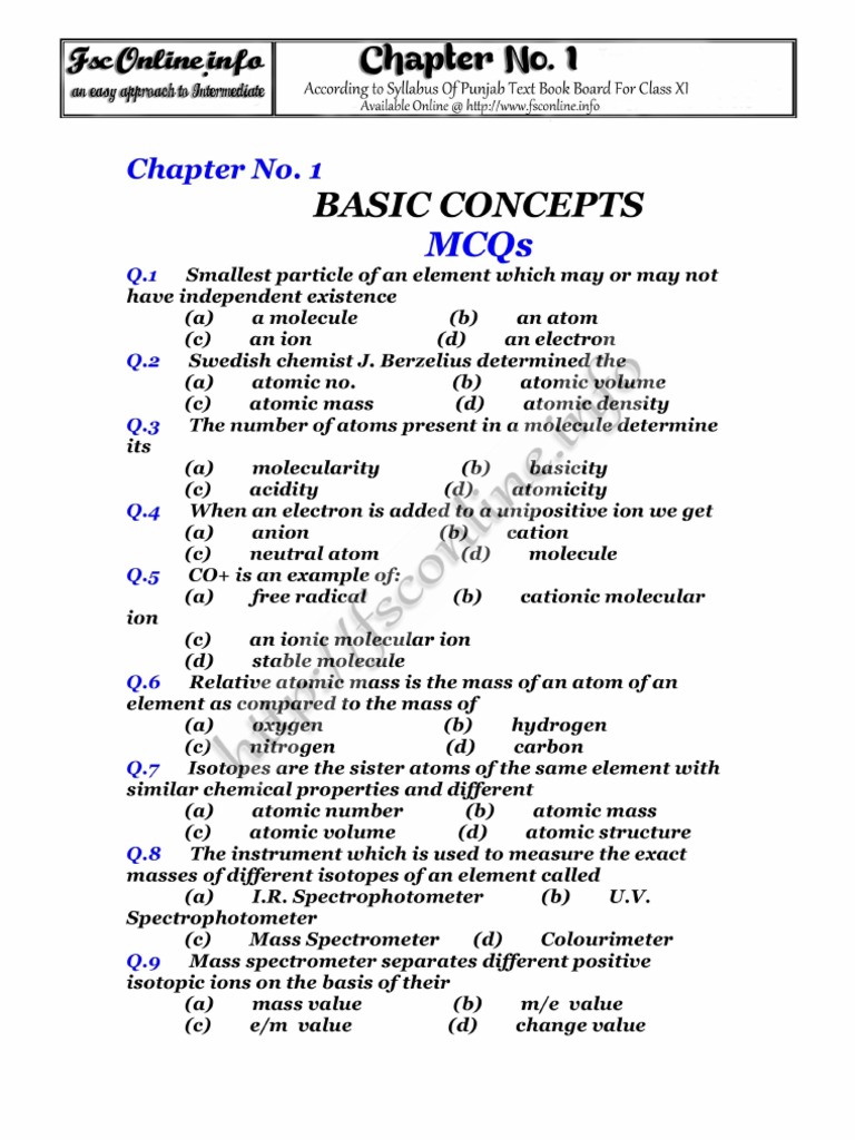 Chemistry Chapter 1 Question Answers | PDF | Language Arts & Discipline ...