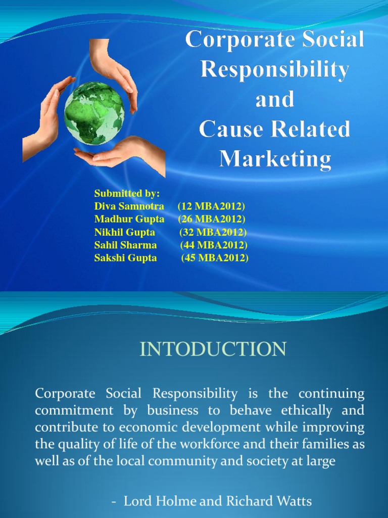 CSR and CRM | PDF | Corporate Social Responsibility | Business