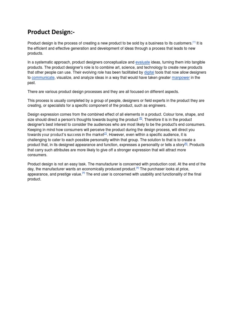 Product Design | PDF | Product Design | Six Sigma