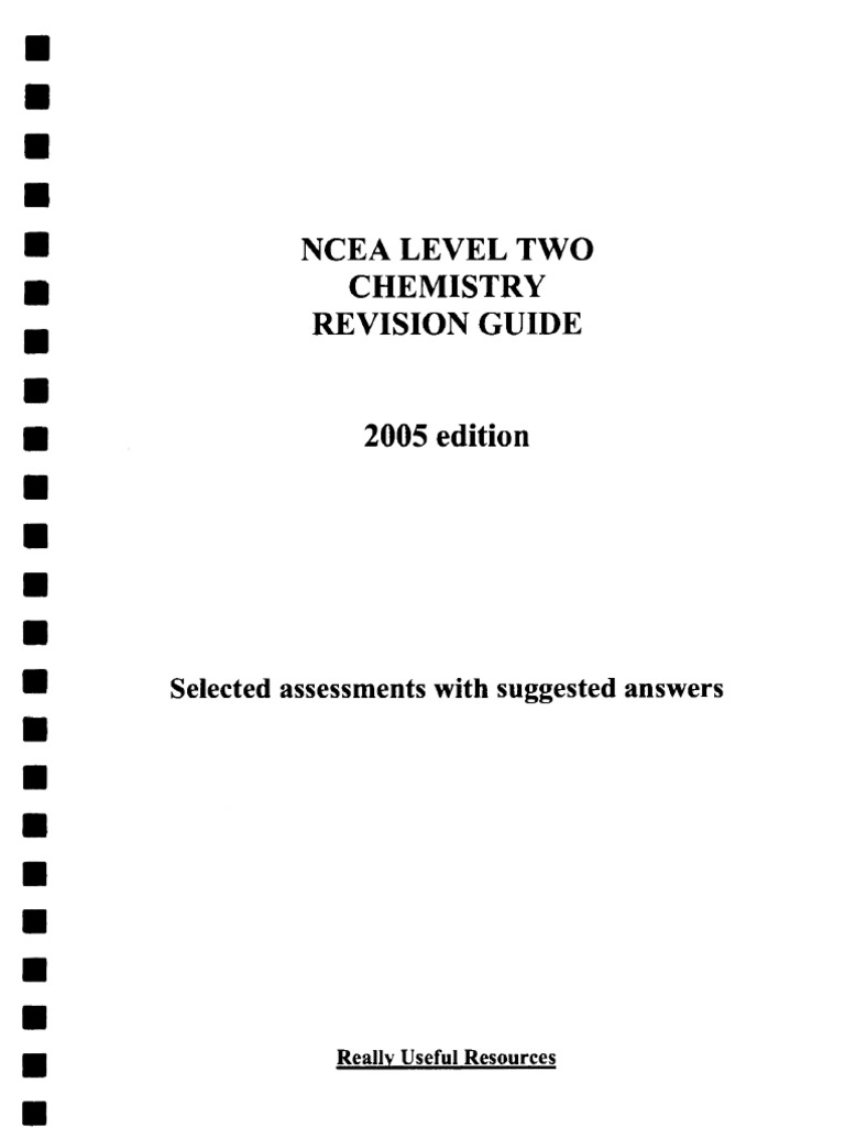 Ncea Level Two Chemistry Revision Guide 2005 | PDF | Chemical Bond ...
