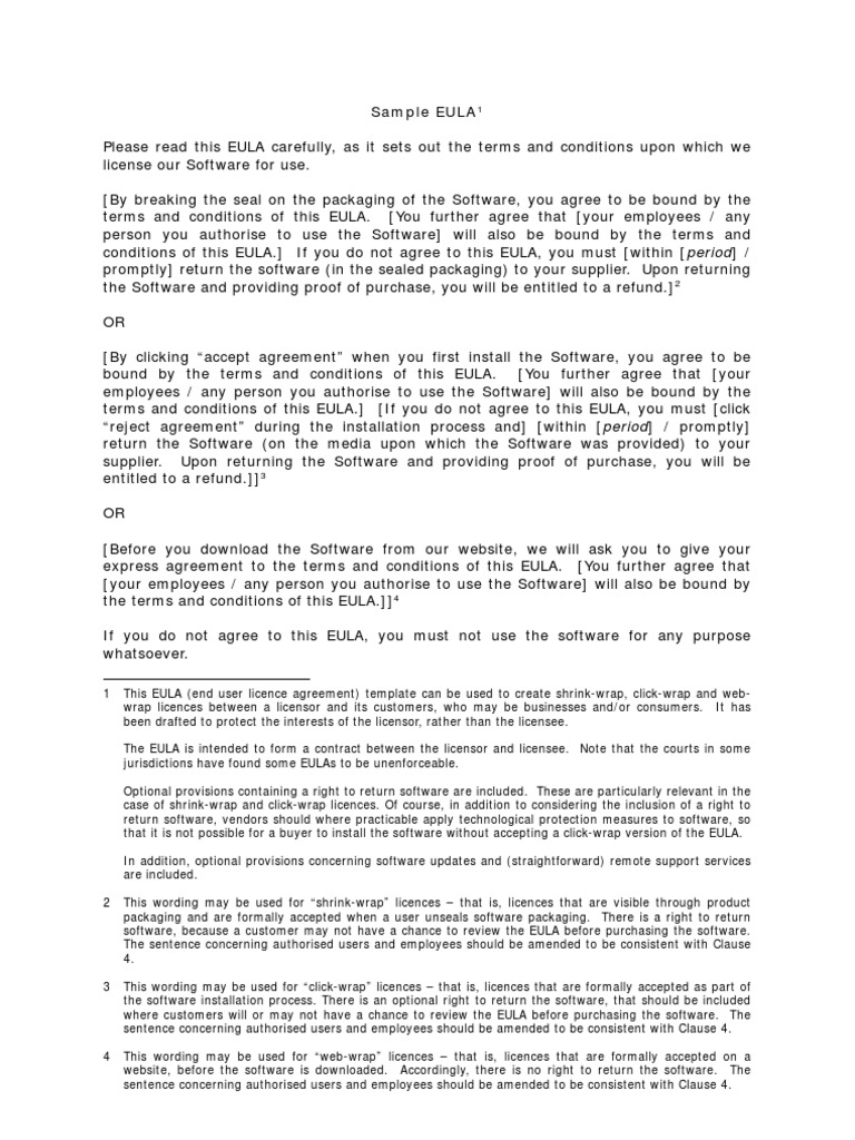 Eula | PDF | License | Private Law