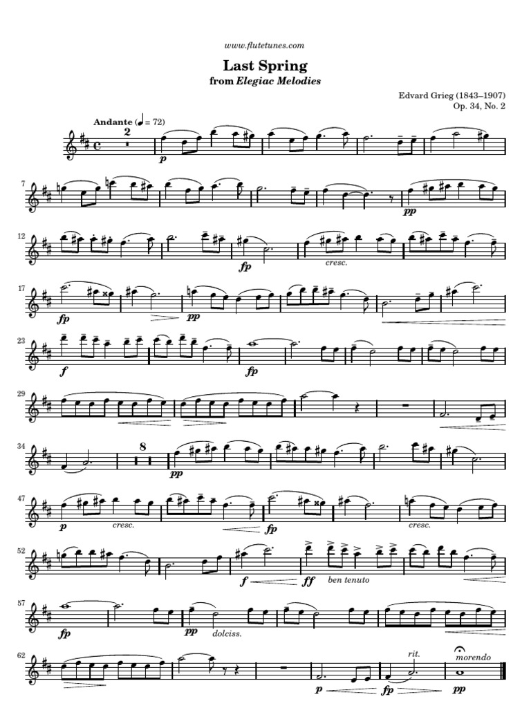 Last Spring - Edvard Grieg | PDF