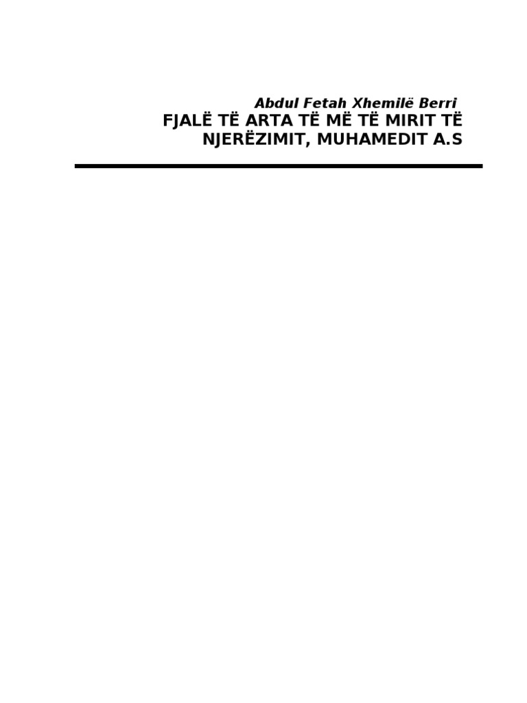 FJALËT E ARTA TË MUHAMEDIT A.S. (Hadithe Te Zgjedhura) | PDF