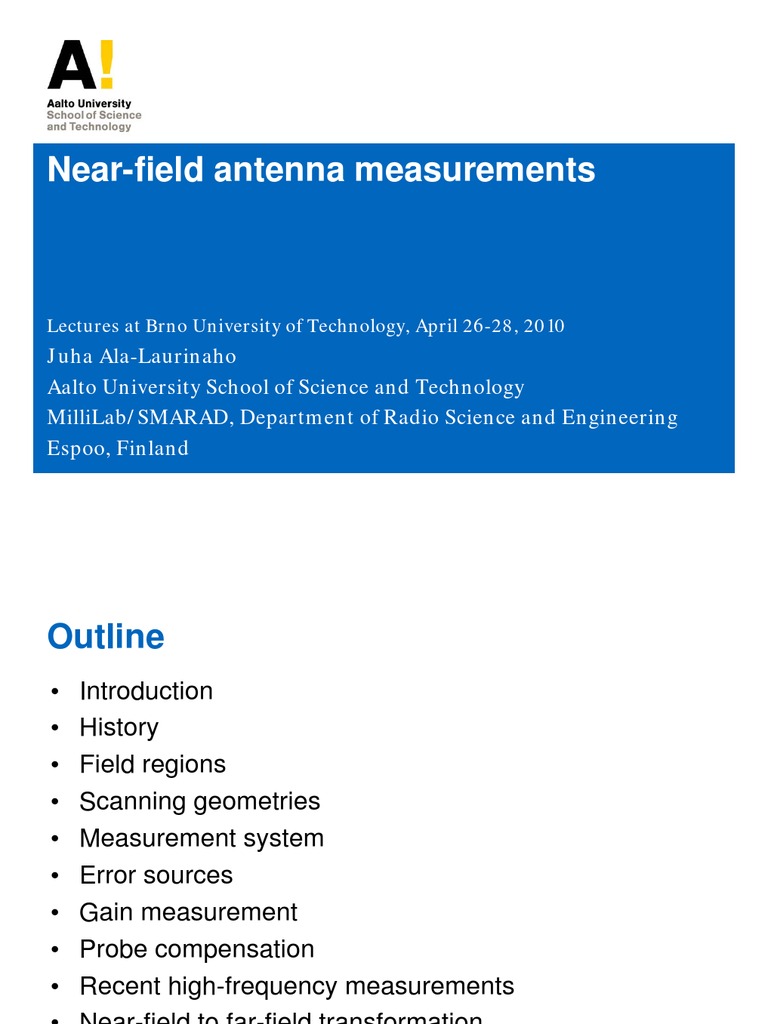Near Field Antenna Measurement | PDF | Antenna (Radio) | Wireless