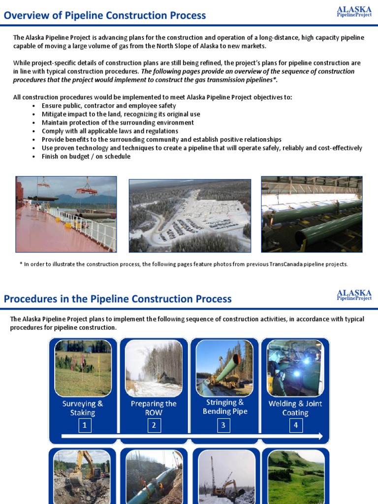 PipelineConstructionPprocess 14july2011 | PDF | Pipeline Transport | Pipe (Fluid Conveyance)