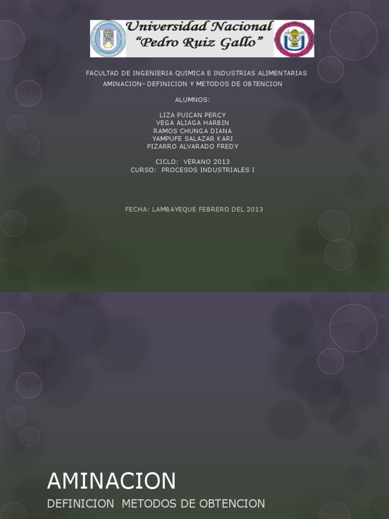 Aminacion | PDF | Amina | Amoníaco