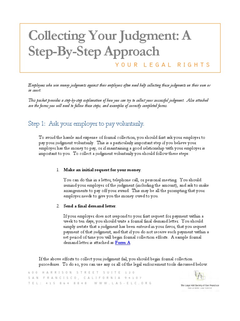 Collecting Your Judgment | Download Free PDF | Bankruptcy | Service Of ...