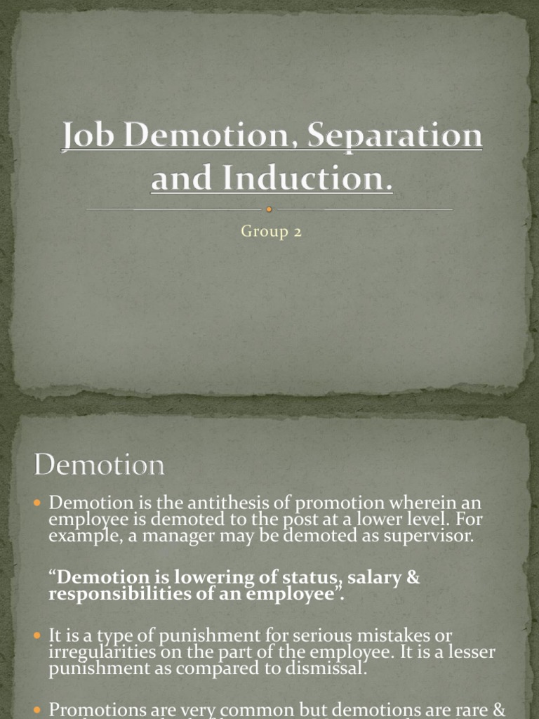 Job Demotion, Separation | PDF | Layoff | Employment