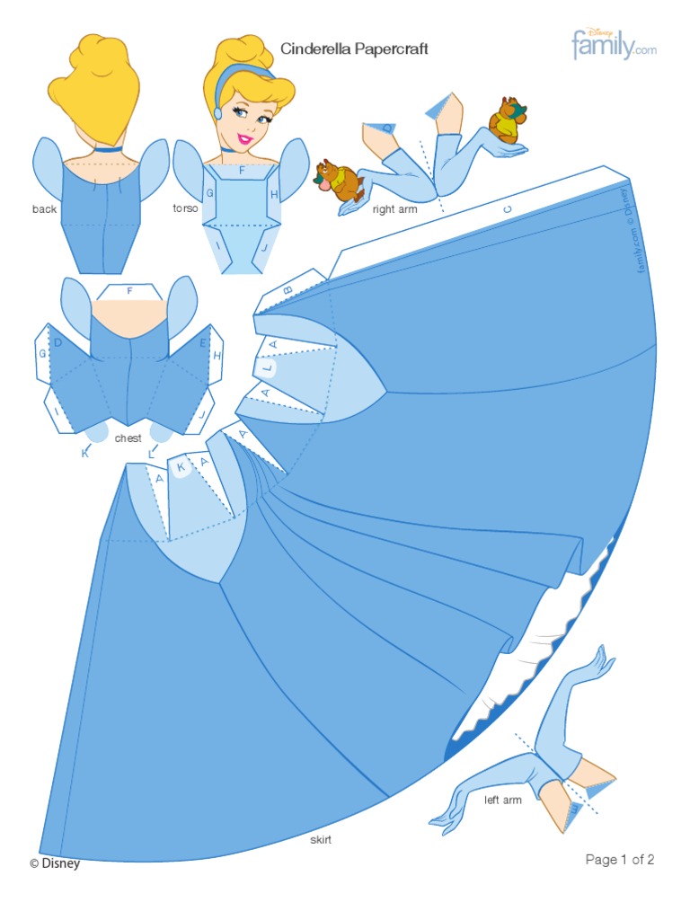 Cinderella Papercraft Printable 0210 | PDF