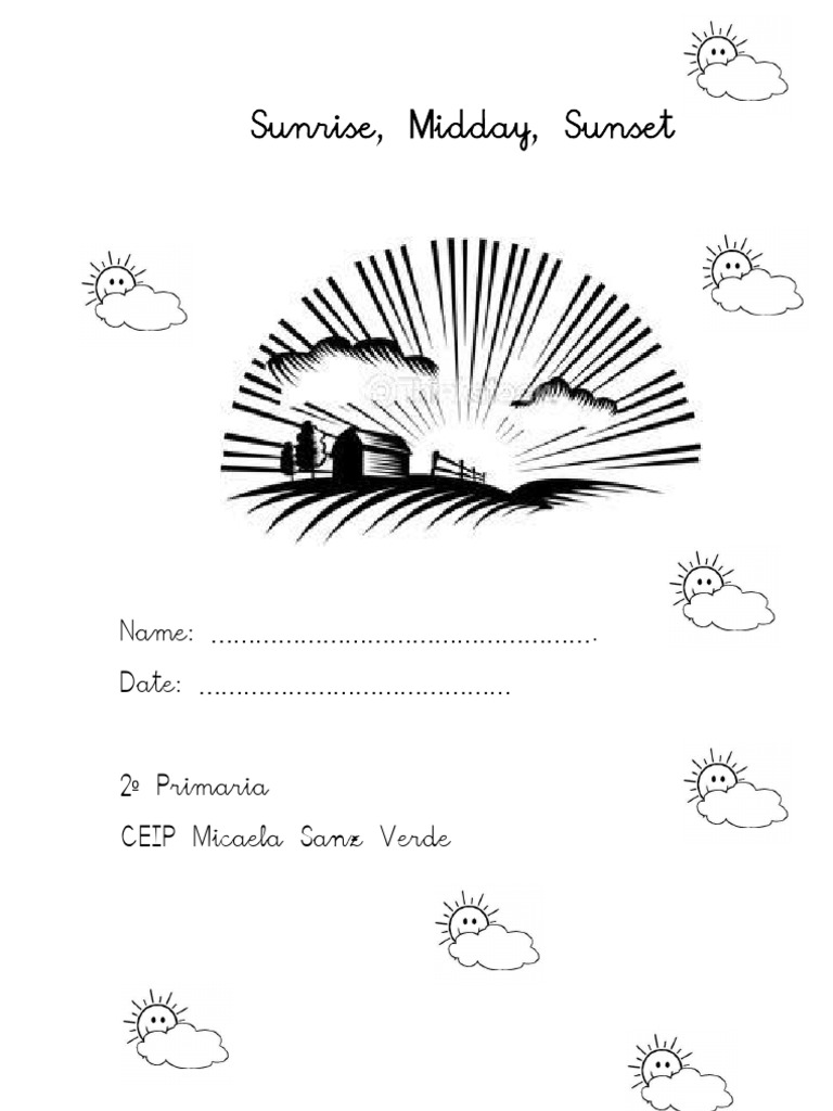 Sunrise, Midday, Sunset: Name: . Date | PDF