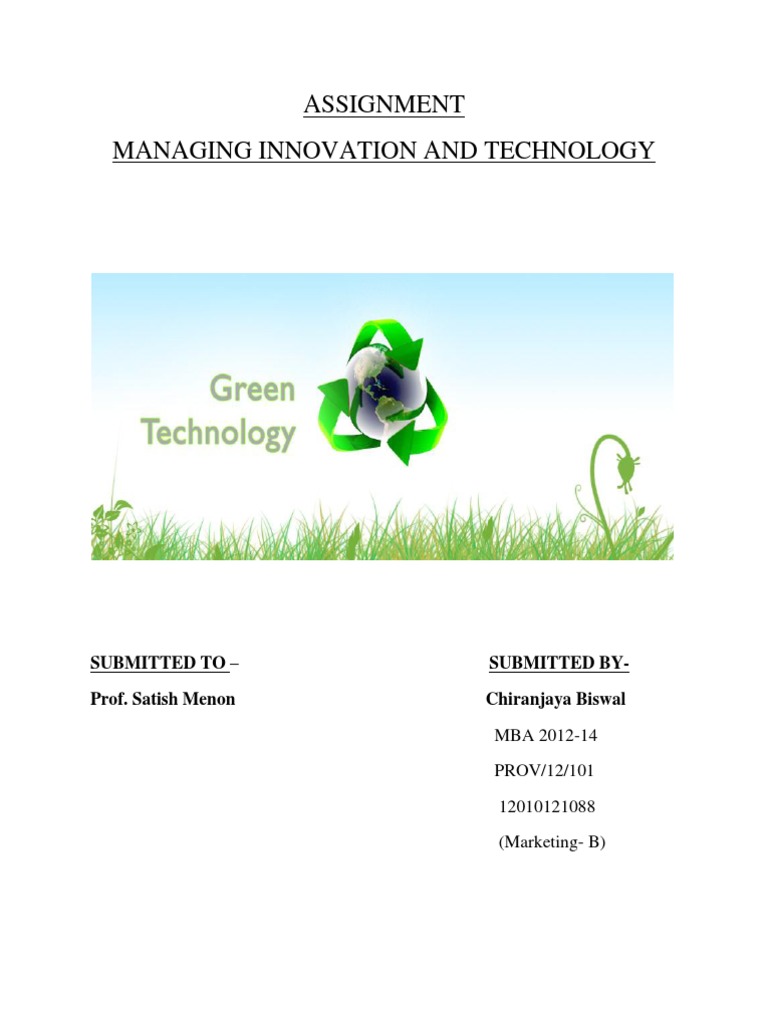 Green Technology | PDF | Sustainable Energy | Sustainability