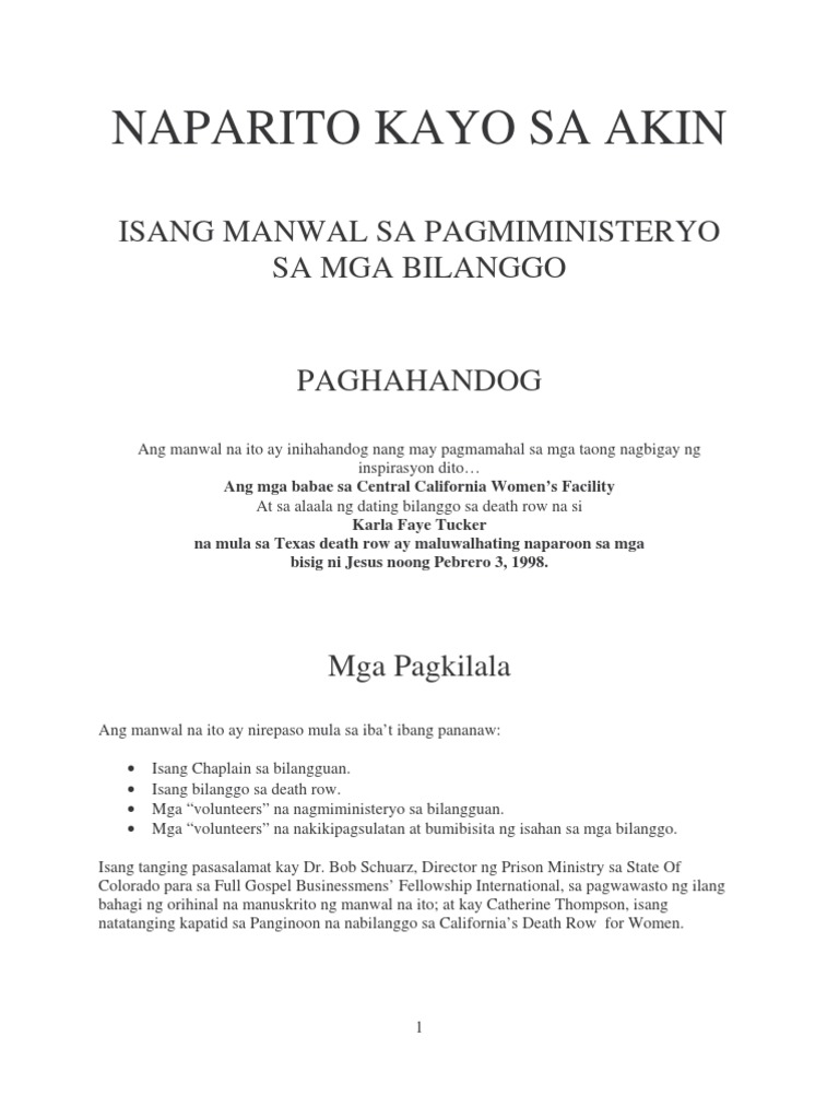 Naparito Ka Sa Akin | PDF