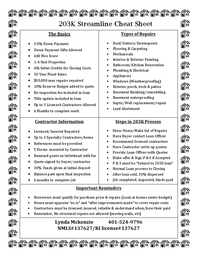 203K Cheat Sheet Revised | PDF