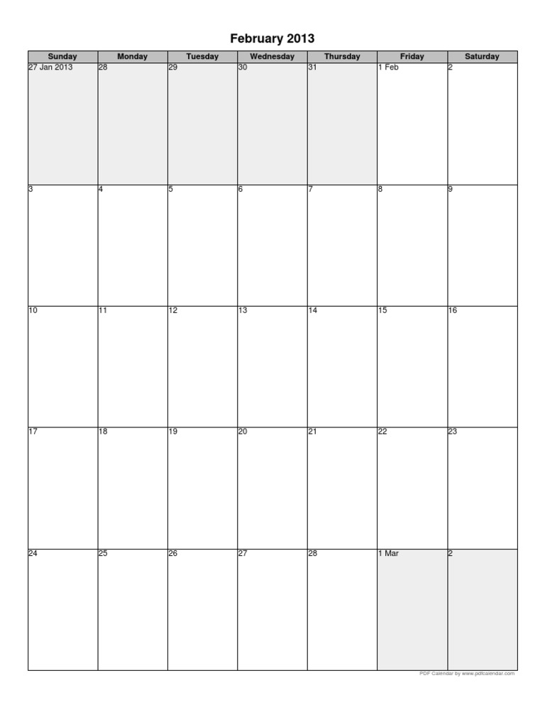 Primary Calendar 2013 | PDF
