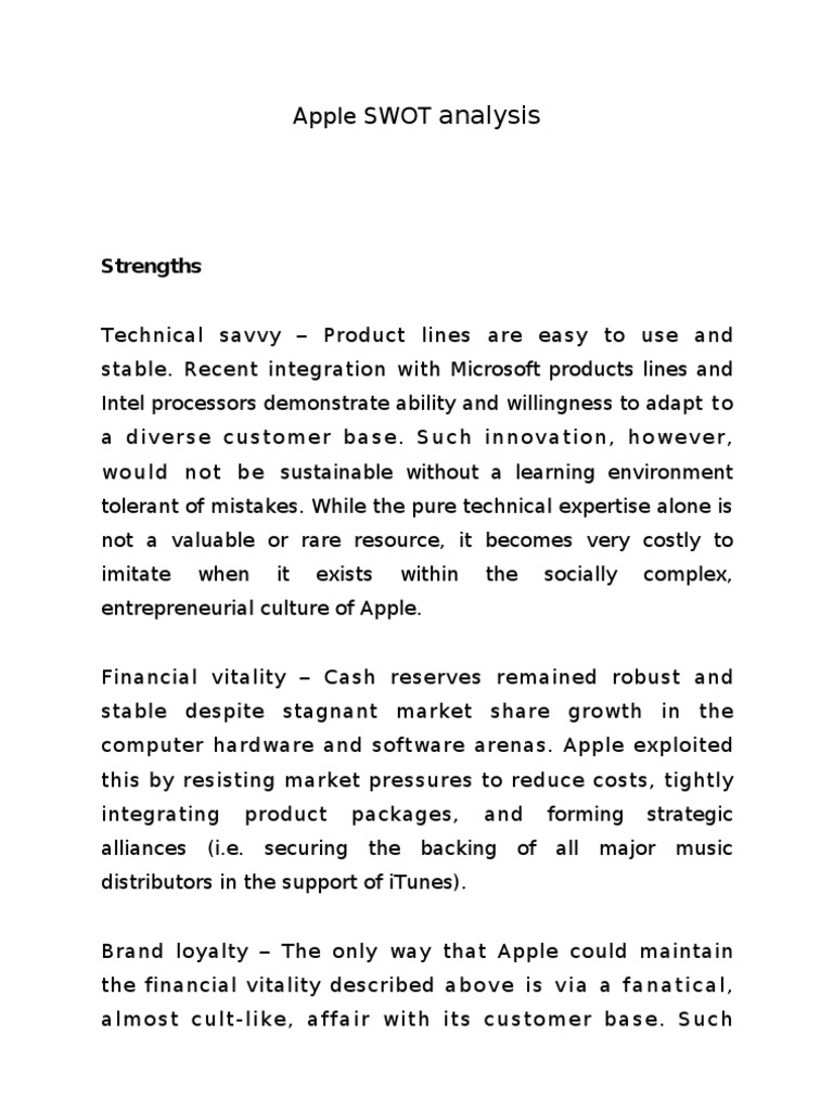 Swot Analysis Apple